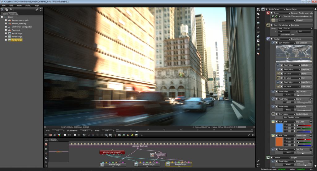 OTOY • OctaneRender 1.5 Preview: alembic support + real-time animation scrubbing